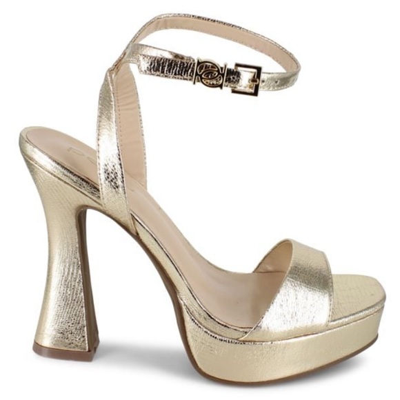 bebe | Shoes | Gold Bebe Lera Heels 8m | Poshmark